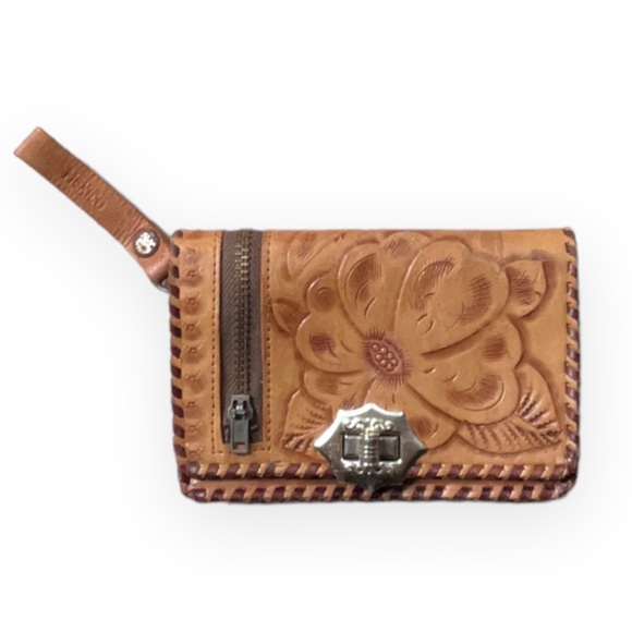 Source Unknown | Bags | Mexican Tooled Leather Change Pursewallet Wwhip ...